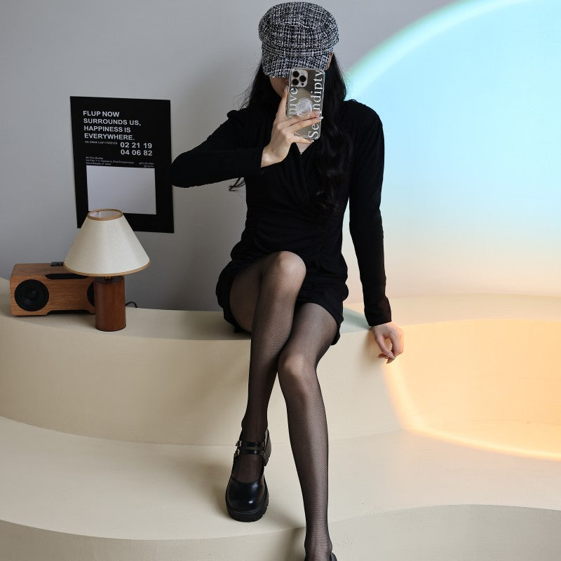 0D Thin Silk Stockings Transparent Leggings Women Pantyhose ...